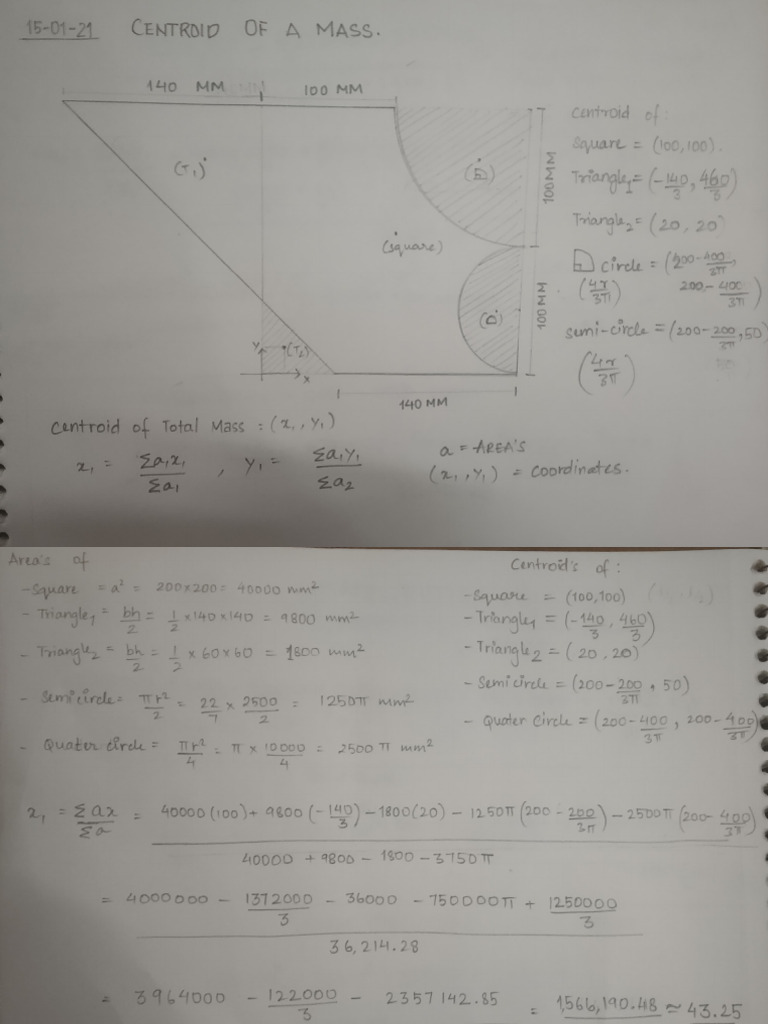 Structures Assignment 4 Centroid of A Body | PDF | Triangle Geometry | Euclidean Geometry