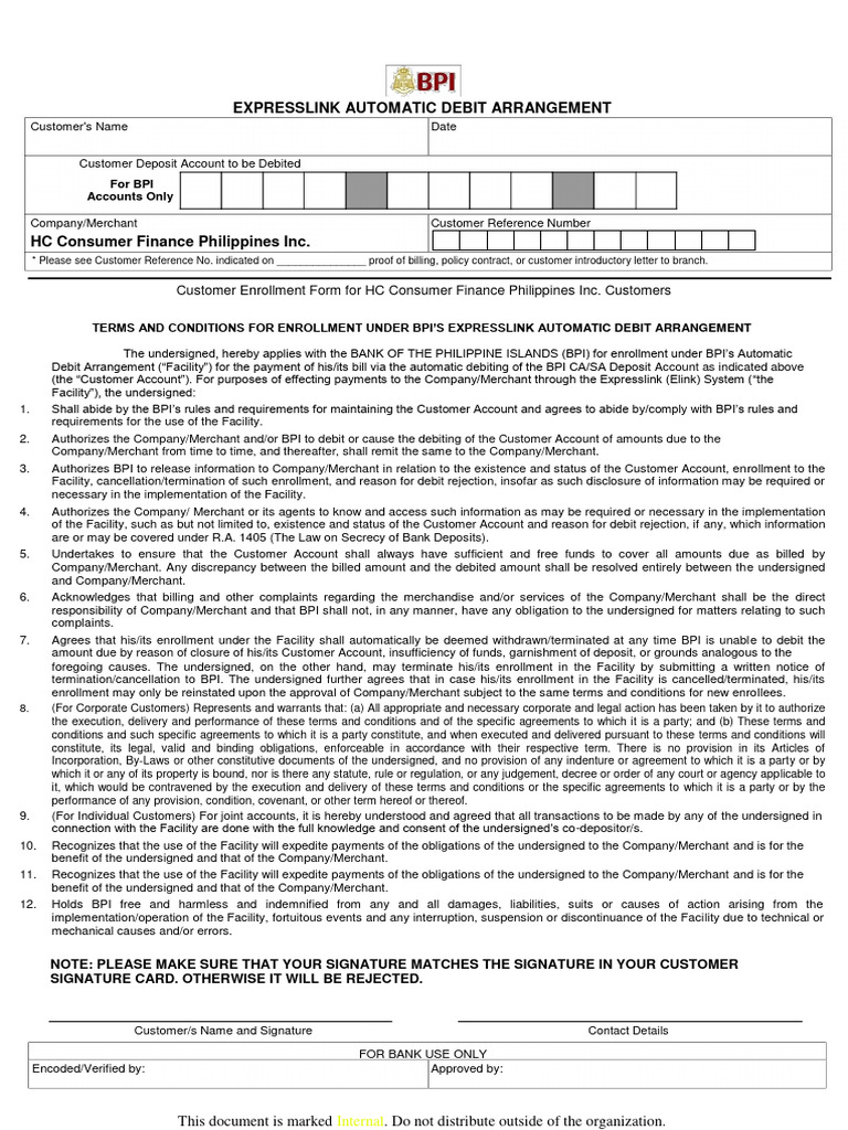 Ada Form Download | PDF | Debit Card | Contractual Term