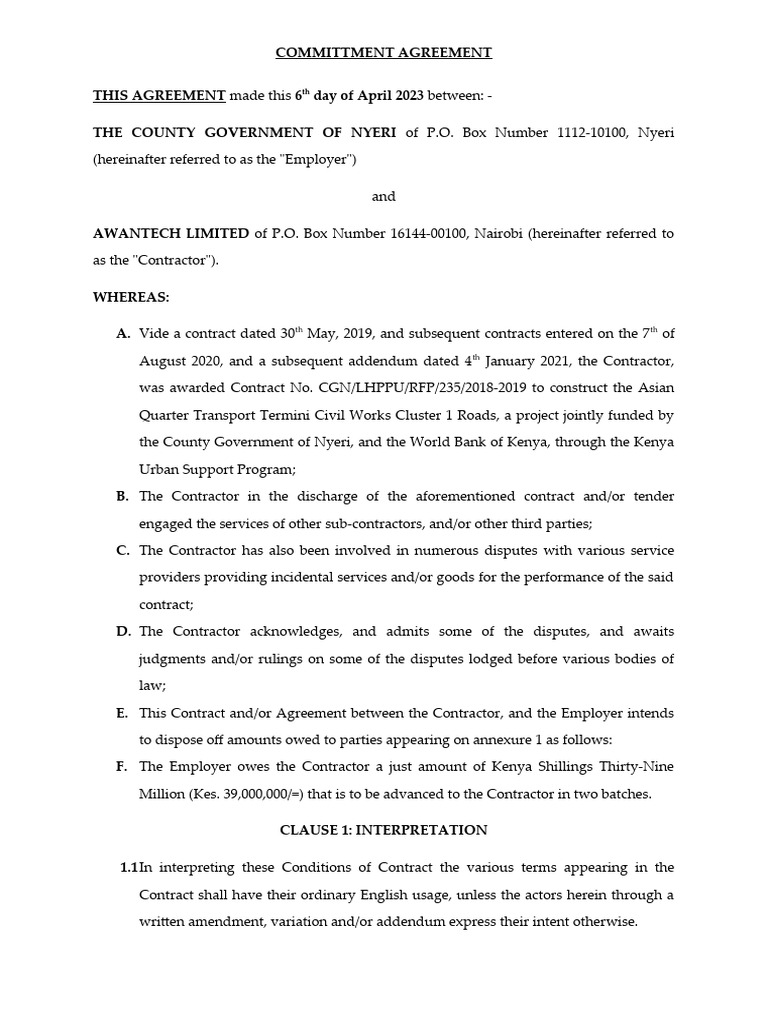 Contract Awantech | PDF | Business Law | Law Of Obligations