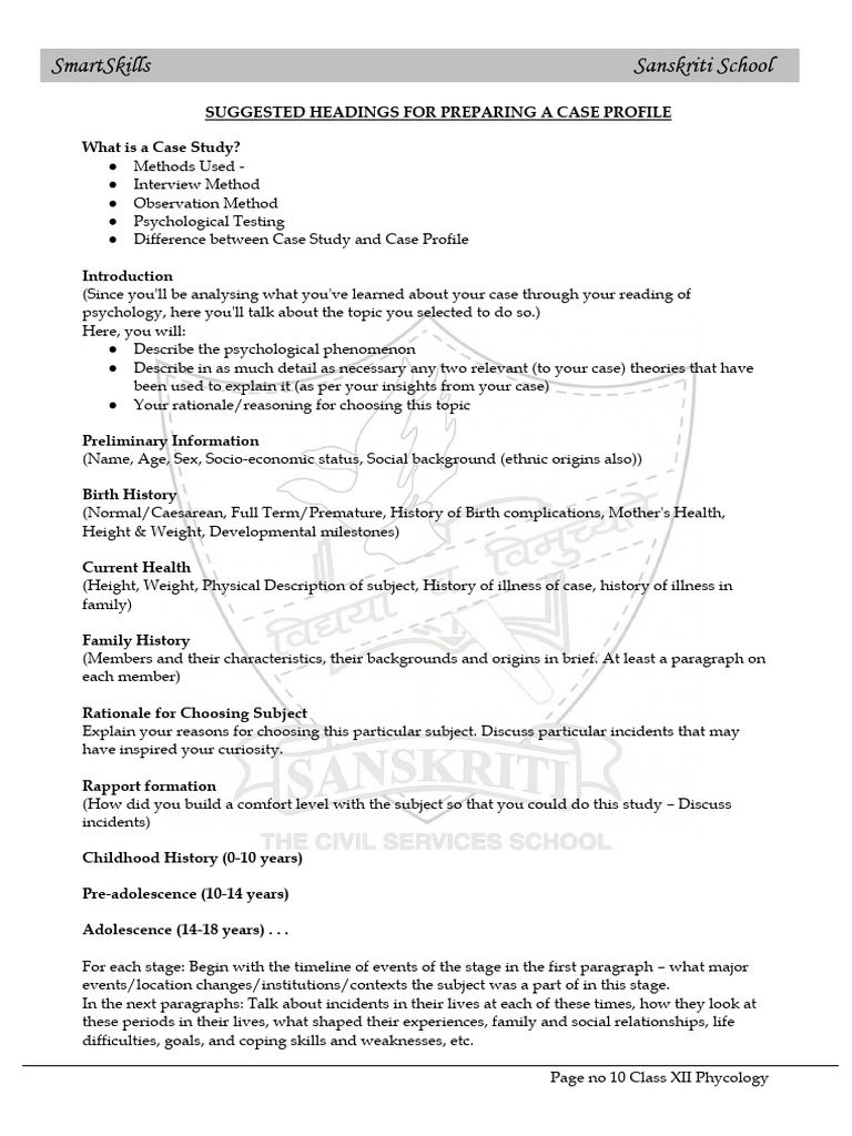 Psychology XII Project Guide | PDF