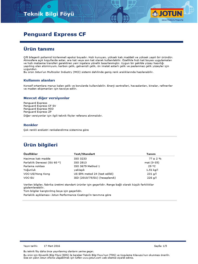 TDS-Penguard Express CF | PDF