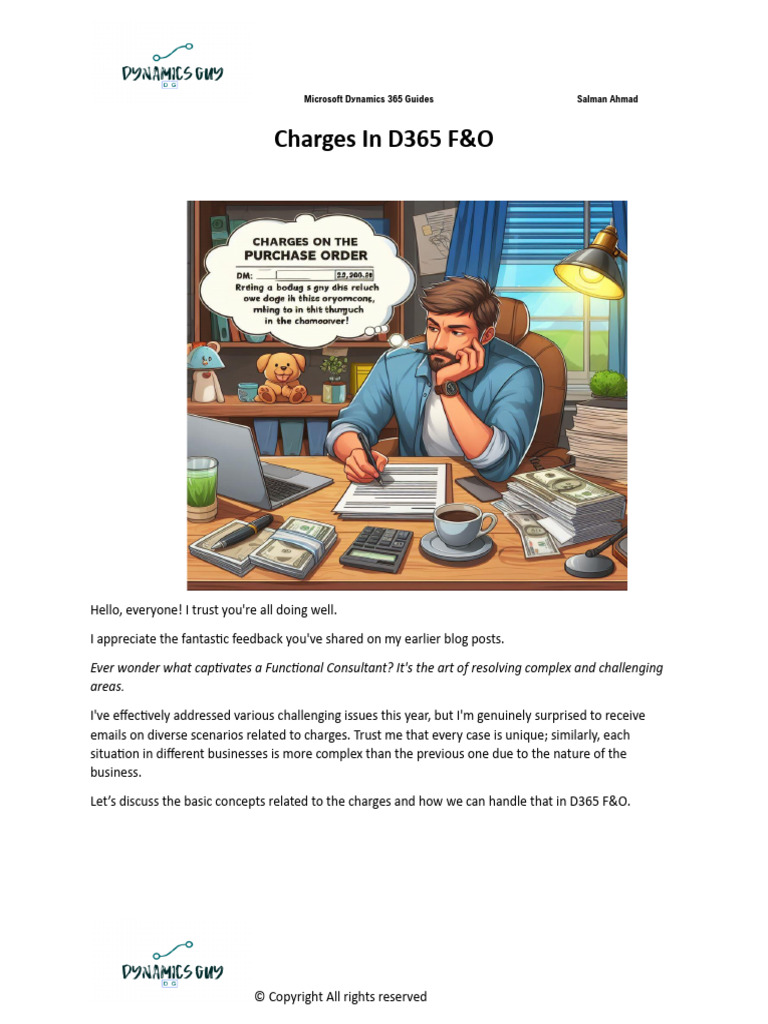 Charges in Dynamics Navigating D365 F&O's Financial Waters | PDF ...