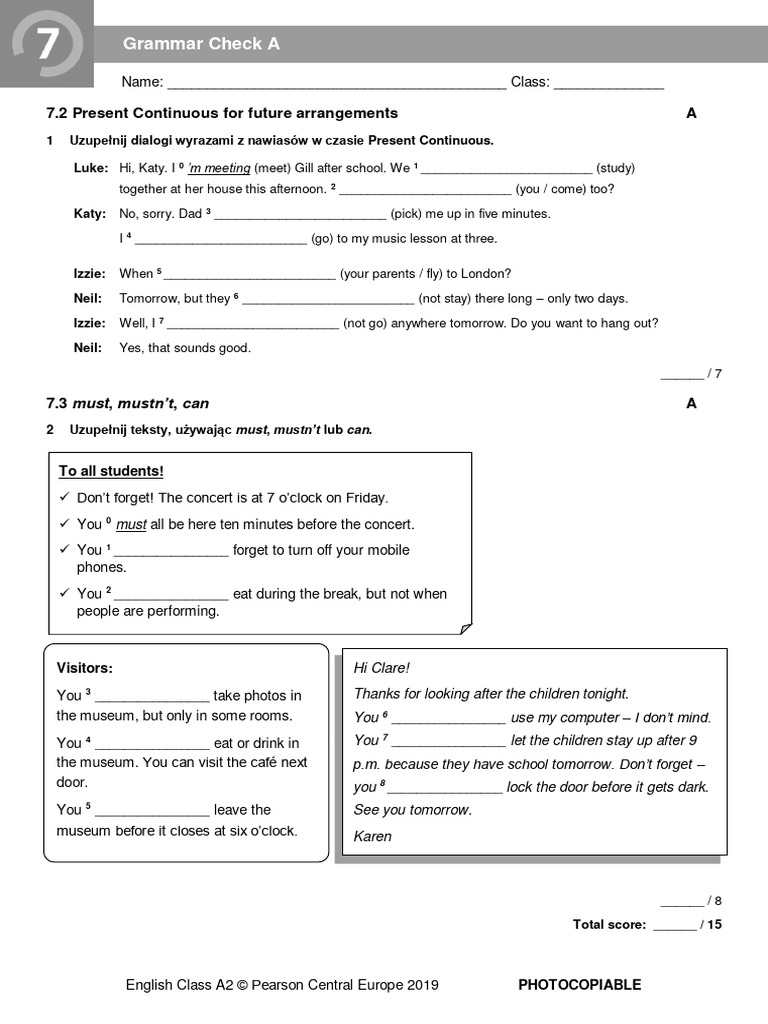 English Grammar Exercises A2 | PDF