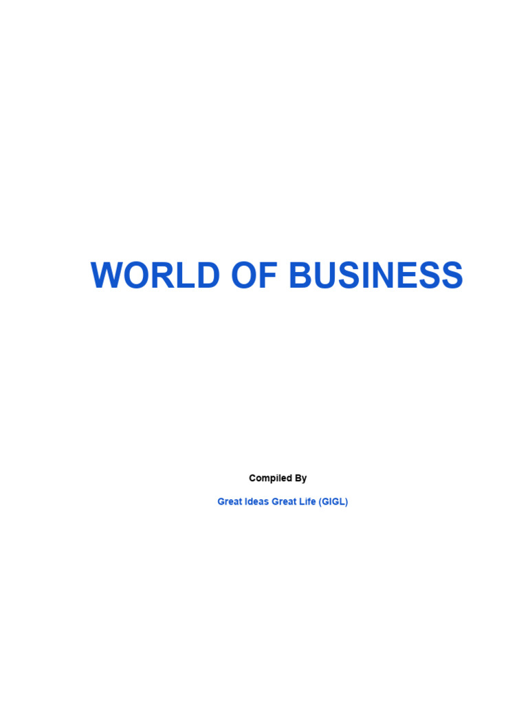 World of Business Book | PDF
