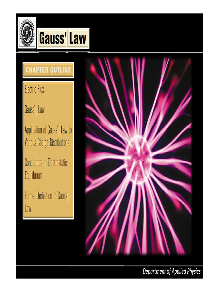 Gauss Law - Fisica Ii | PDF | Flux | Sphere