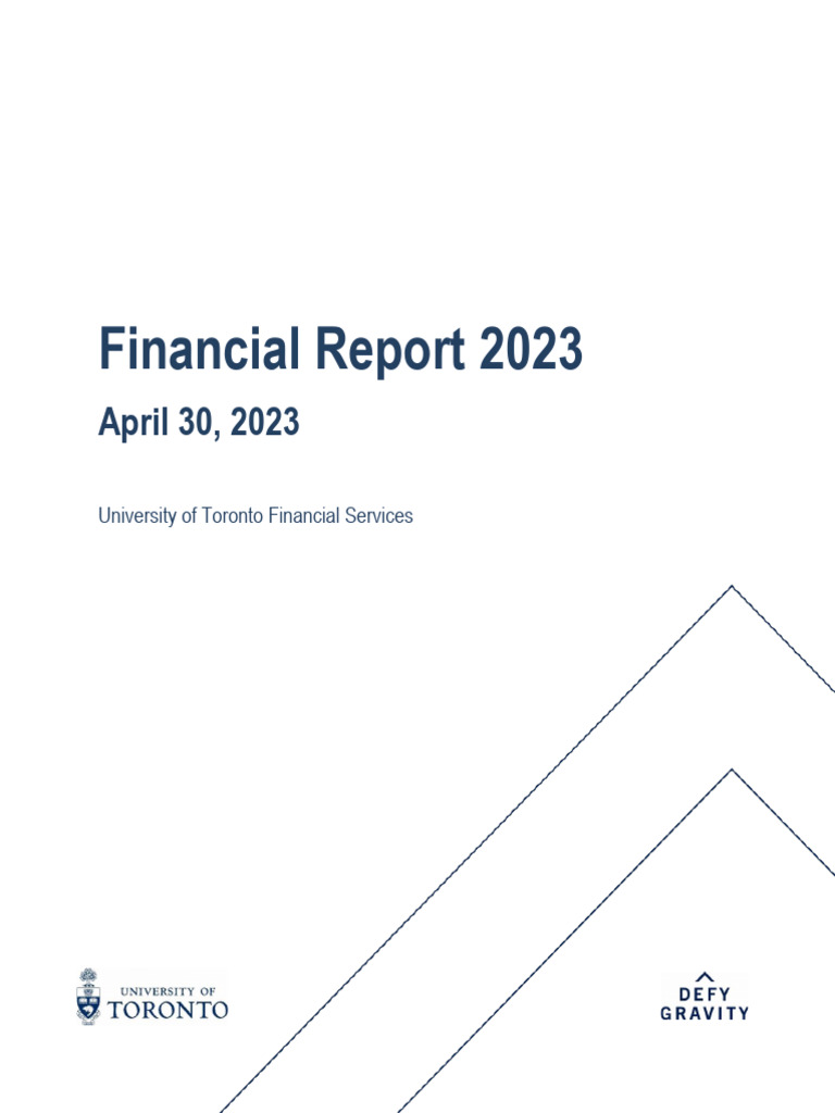2023 Financial Report UoT | PDF | Cost Of Living | Pension