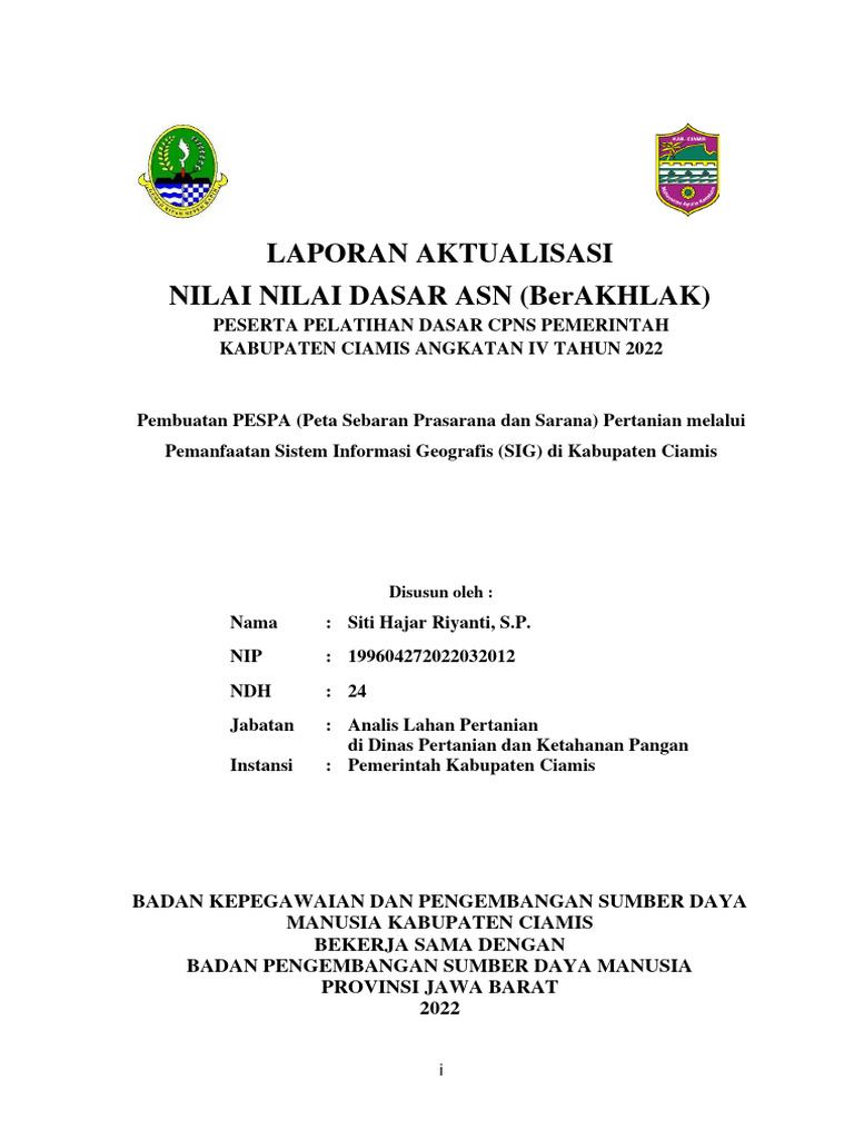 Laporan Aktualisasi - Siti Hajar Riyanti | PDF