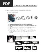 10 Jenis Napkin Beserta Cara Lipatan | PDF | Memasak, Makanan, & Anggur