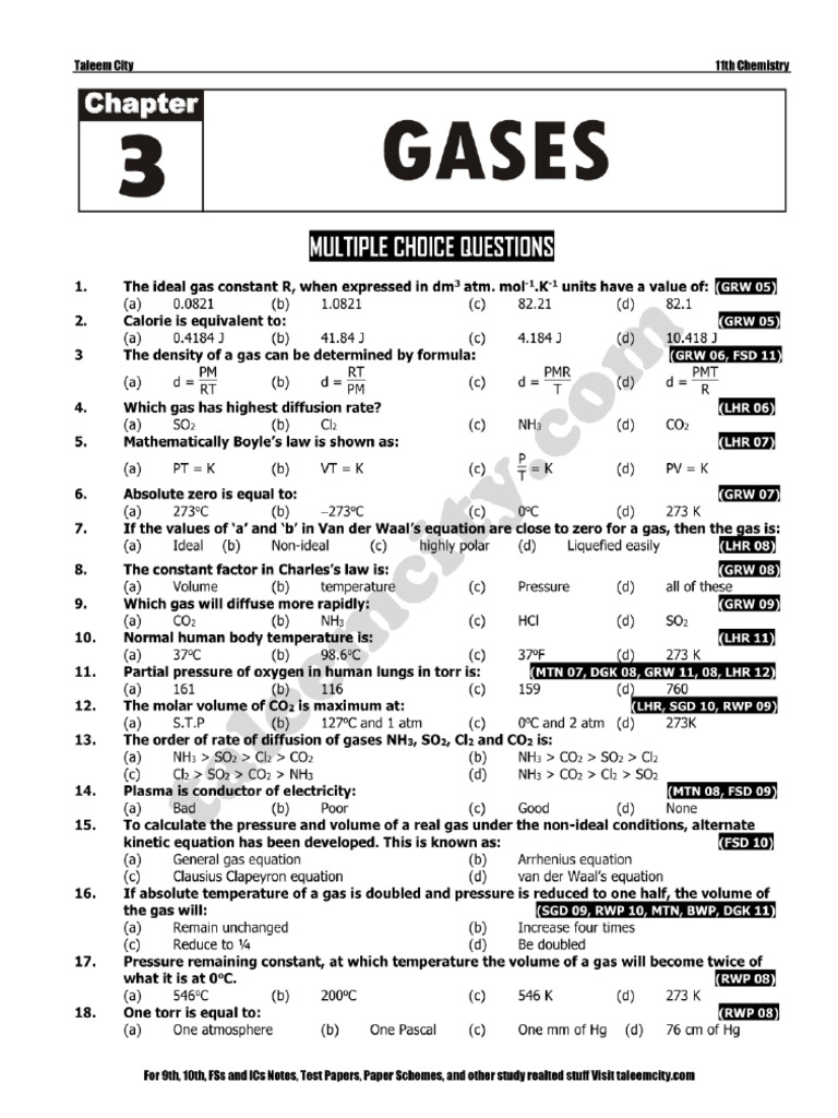11th Chemistry CH-3 | PDF