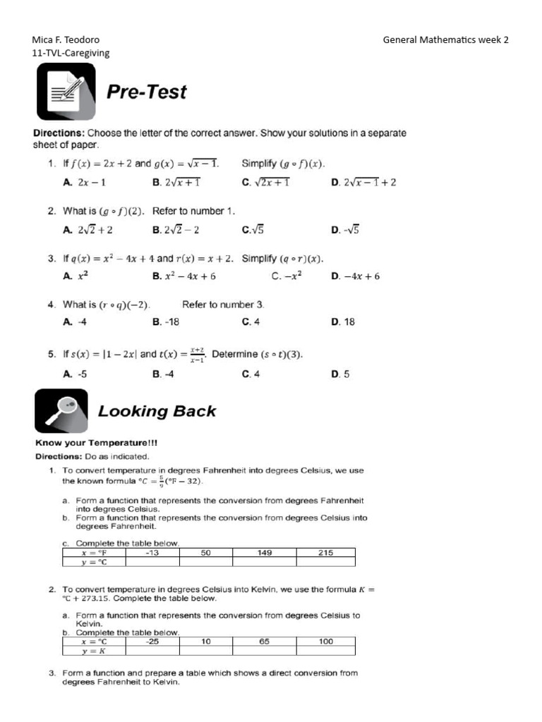 GENERAL MATHEMATICS | PDF | Function (Mathematics) | Equations