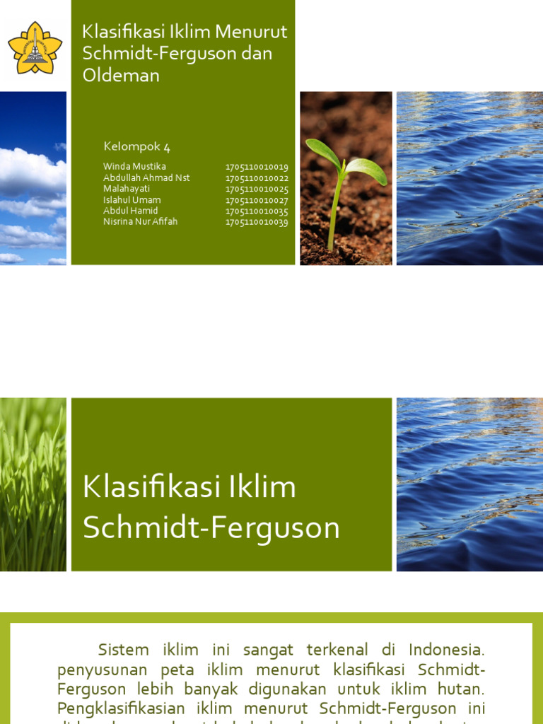 Klasifikasi Iklim Menurut Schmidt-Ferguson Dan Oldeman | PDF