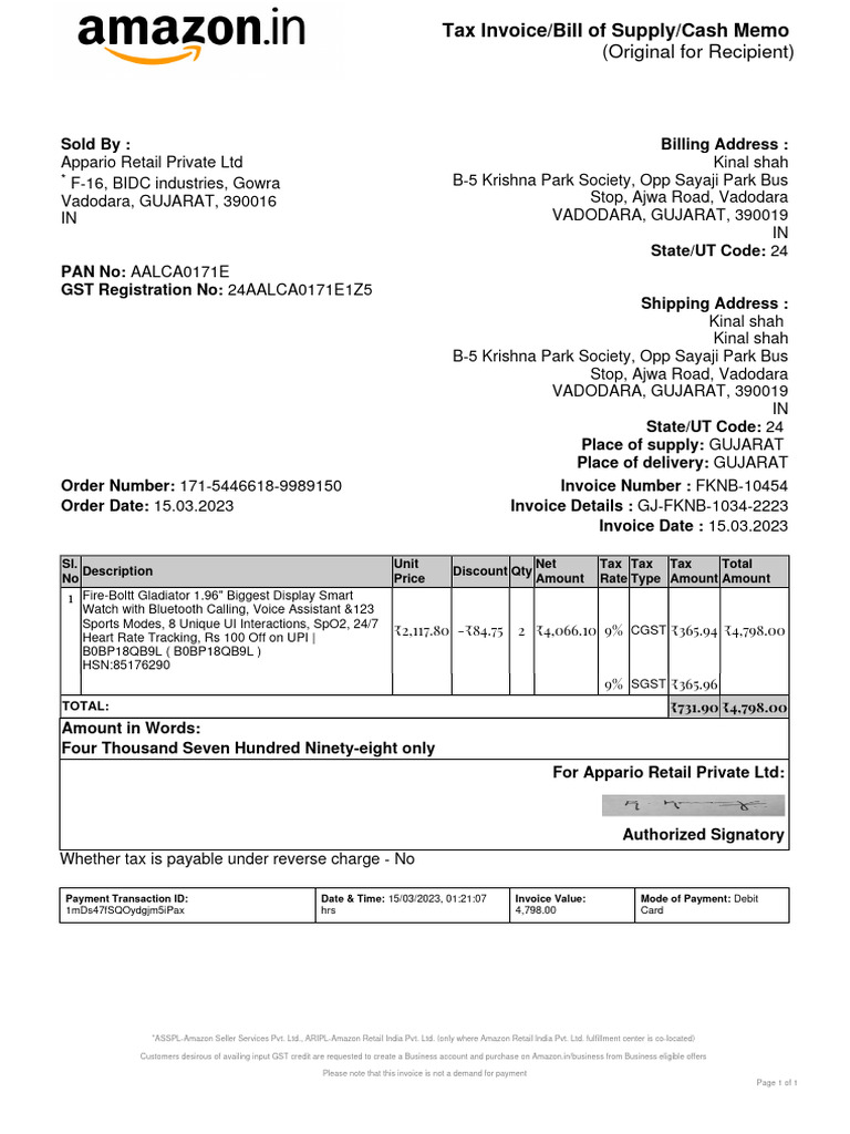 Invoice | PDF | Invoice | Payments