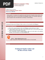 MODULE 3 - Philippine Pop Culture | PDF | Popular Culture | News