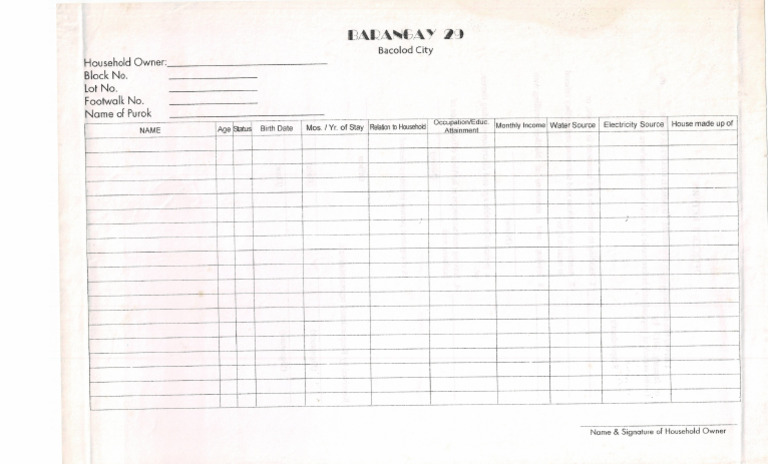 Household Form | PDF