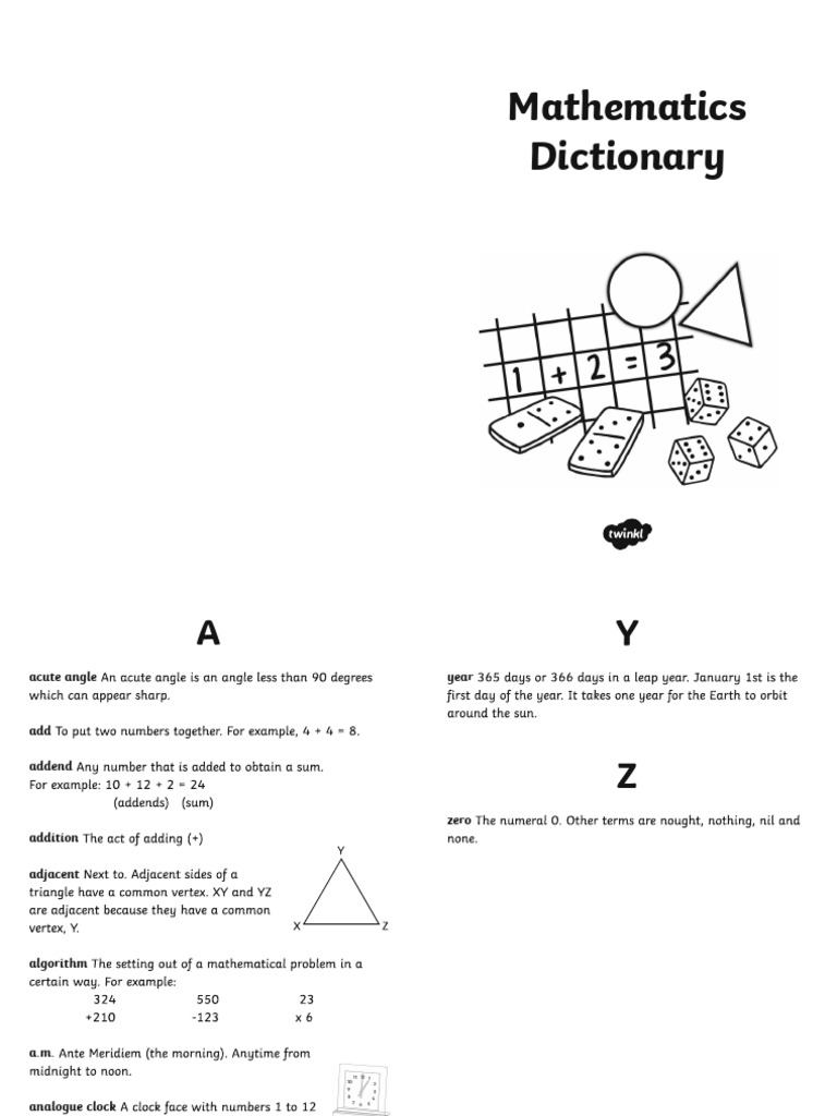 Math Terms for Students | PDF | Rectangle | Length