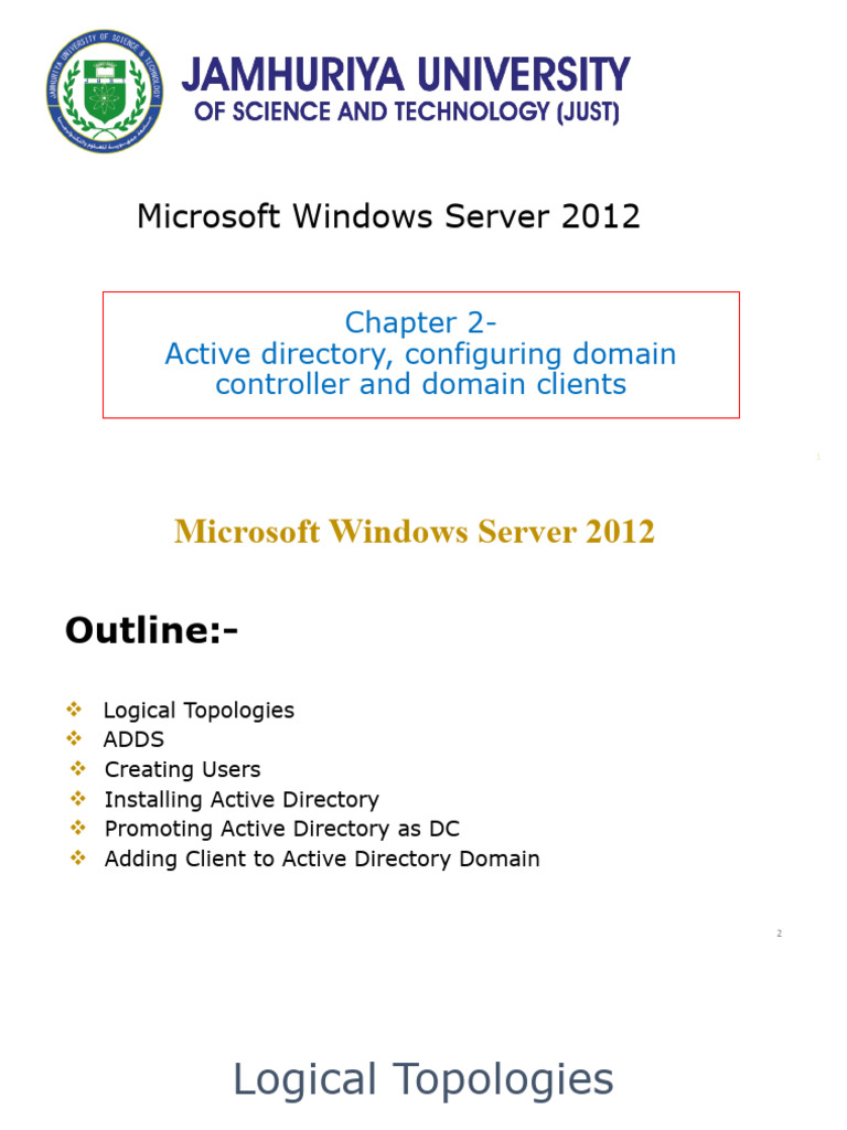 Chapter 2 - Active Directory | PDF | Active Directory | Computer Network
