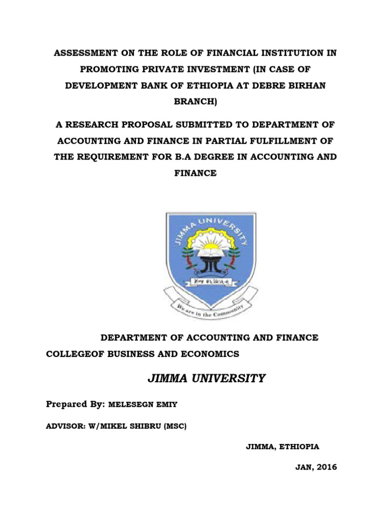 Role of Financial Institutions in Ethiopia | PDF | Banks | Financial ...