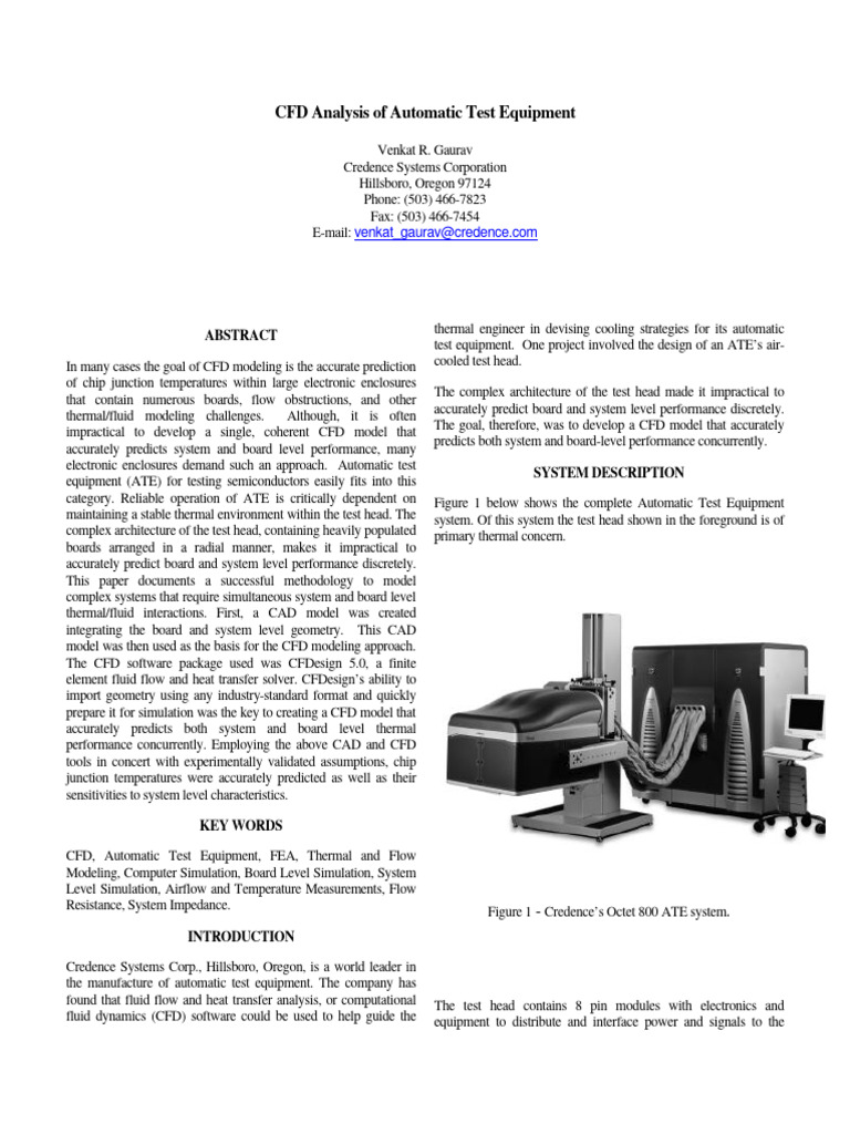 CFD Analysis of Automatic Test Equipment1 | PDF | Computational Fluid ...
