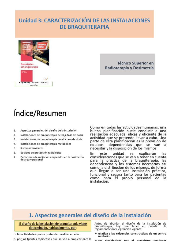 2023-24. U3. Caracterización de Las Inst... BT | PDF | Radiación ionizante | Dosimetría