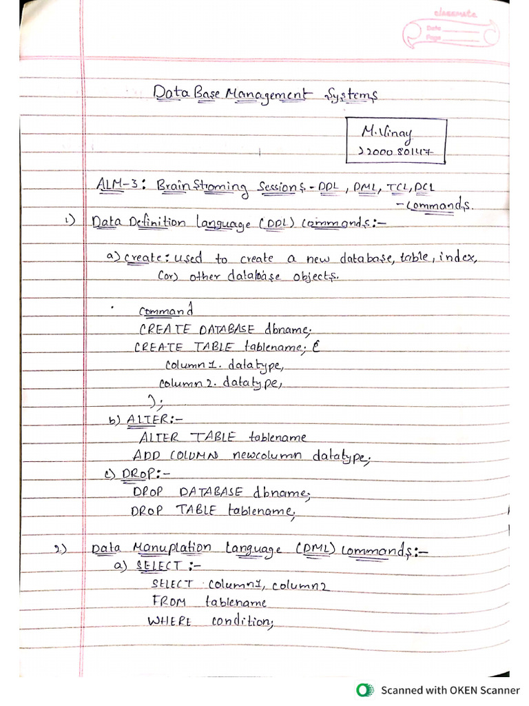 DBMS Alm-3 (B.S) | PDF