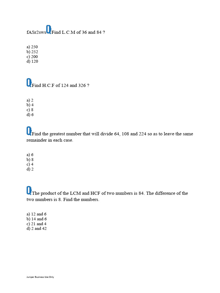 GRADE 4 Roman-_len-eq_hcf-lcm | PDF | Length | Mathematics