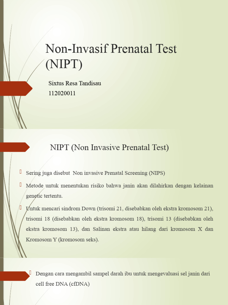 Pemeriksaan Lanjutan NIPT | PDF
