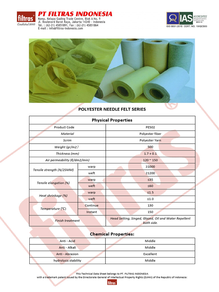 bag properties | PDF | Polyester | Materials