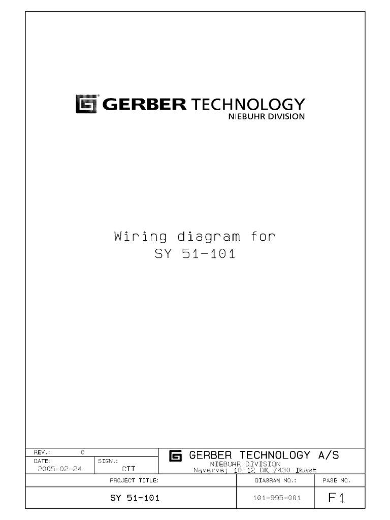 Gerber Wiring Diagrams For SY 51-101 | PDF