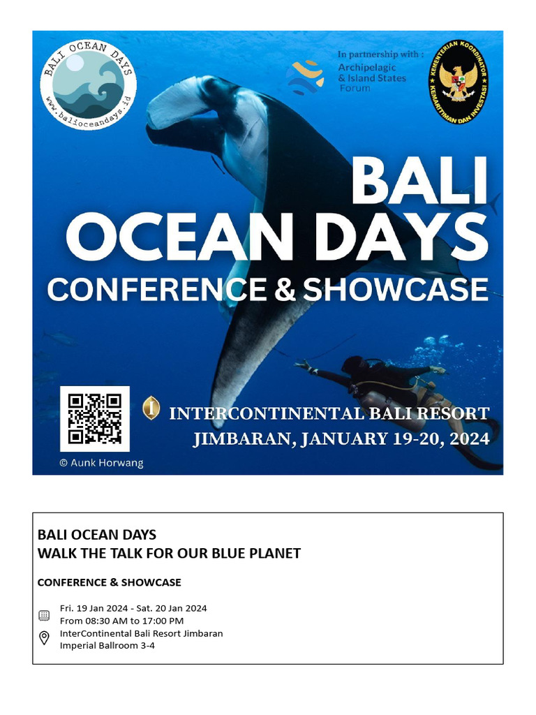 Bali Ocean Days Conference Leaflet | PDF | Sustainability | Oceans