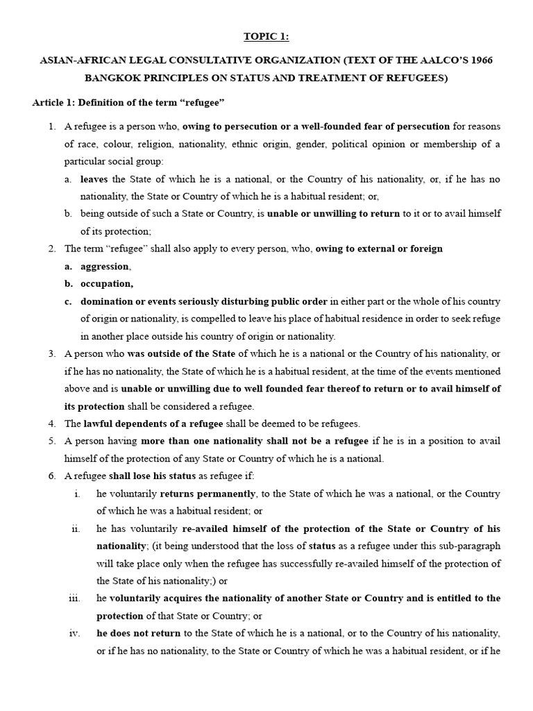 Unit 3 | PDF | Refugee | Ratification