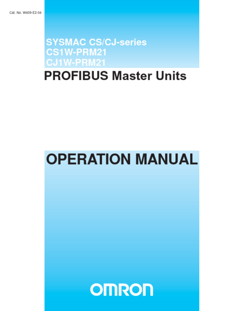 w409 CJ Cs-Series Profibus DP Master Operation Manual en | PDF ...
