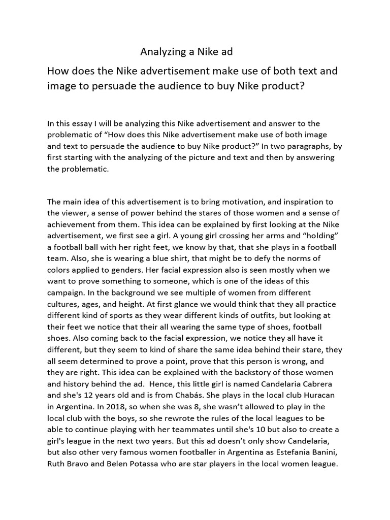 Analyzing An Ad | PDF