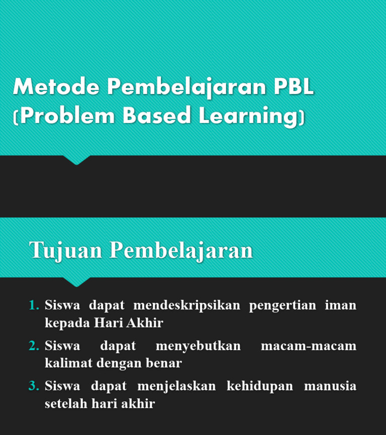 Metode Pembelajaran PBL | PDF | Sains & Matematika