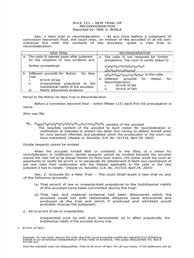 PDF Rule 121 Criminal Procedure | PDF | Double Jeopardy | Trials