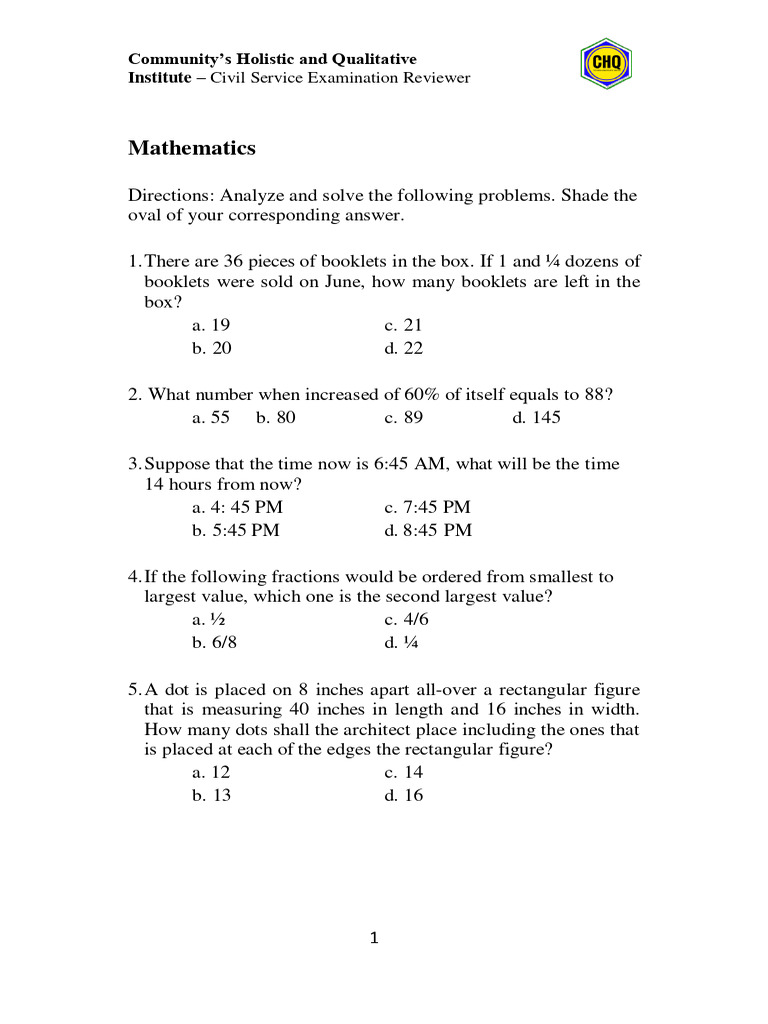 (2nd) CSE Reviewer Questionaire With Answers | PDF | Stocks | Constitution
