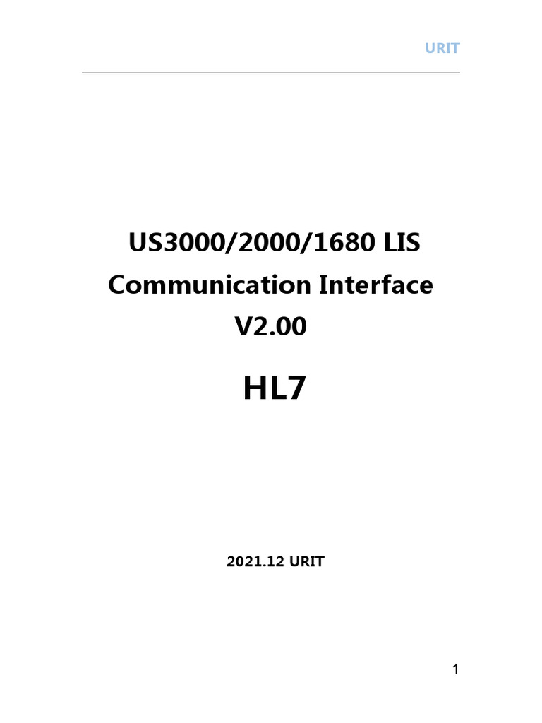 URIT US3000 2000 1680 LIS-V5.02 en | PDF | Transmission Control Protocol | Ascii
