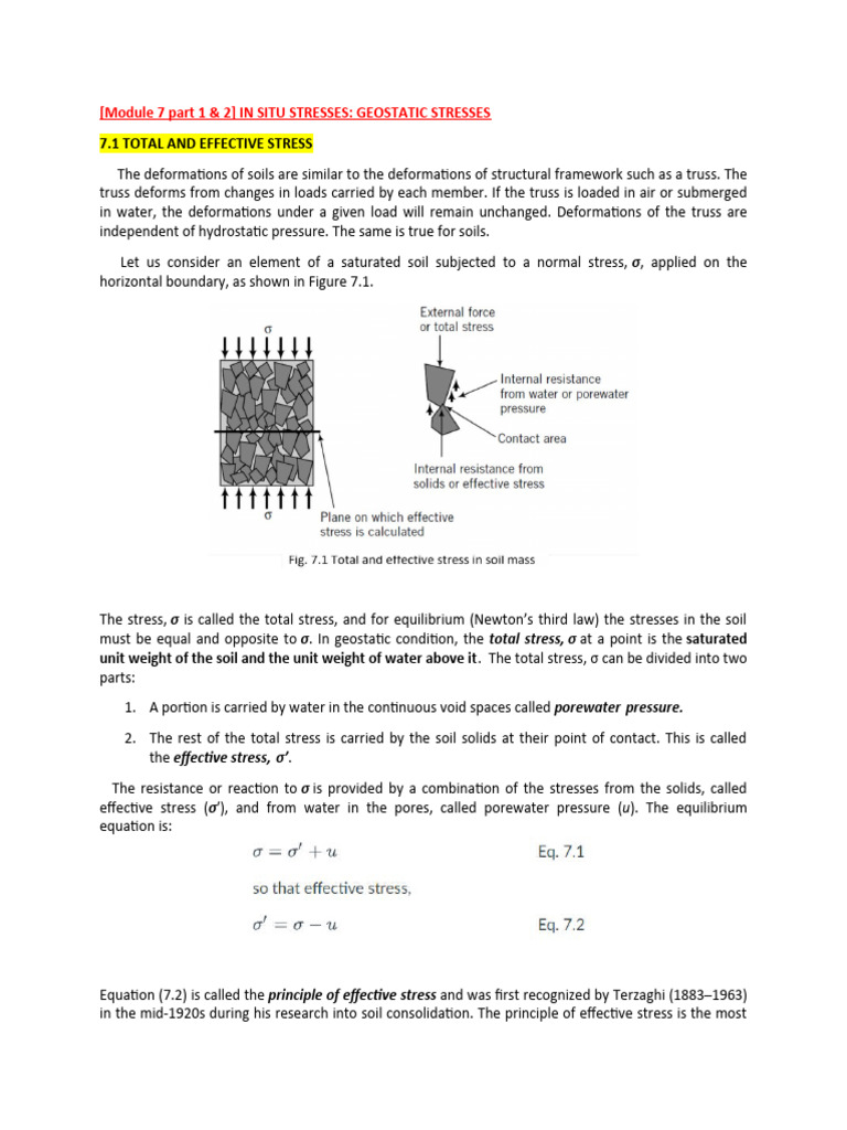 In Situ Stresses - Geostatic Stresses | PDF | Soil Mechanics | Stress ...