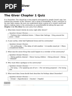 Chapter Summaries of "The Giver" | PDF
