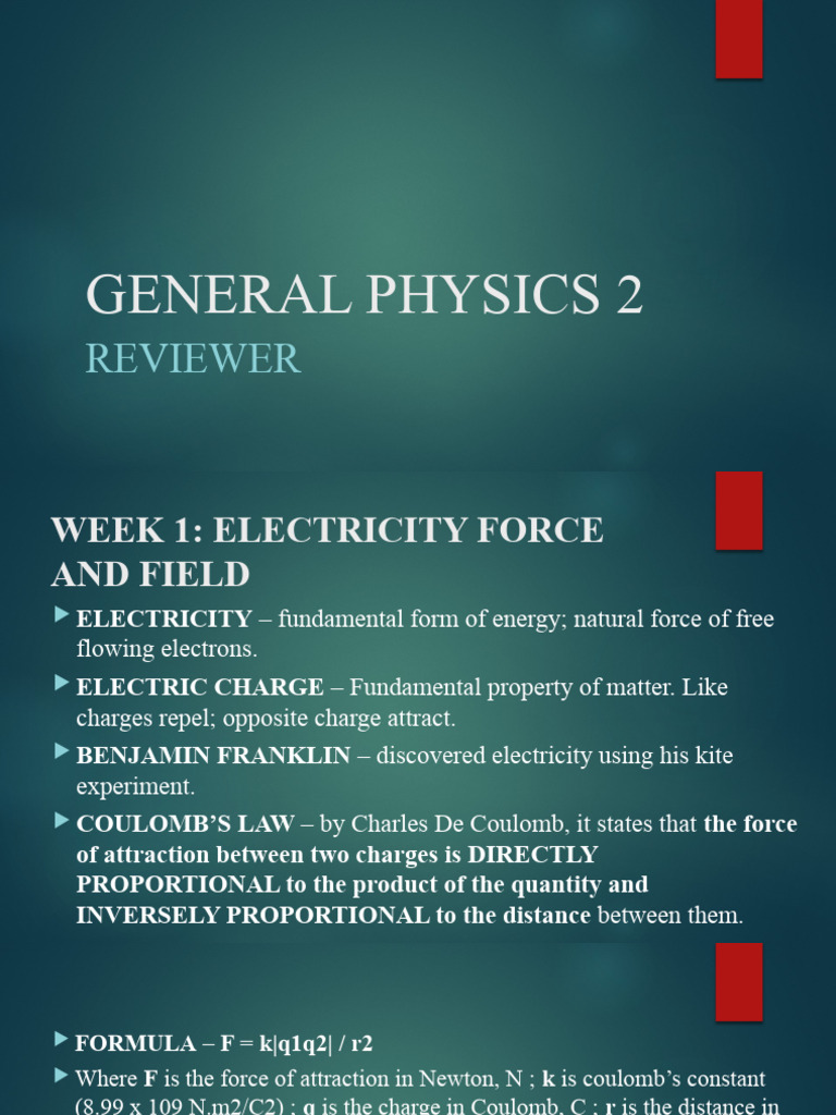 General Physics 2: Key Concepts Review | PDF | Voltage ...