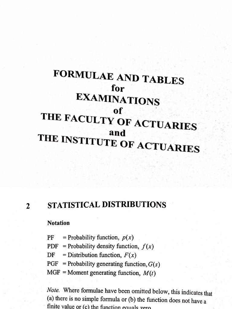 Statistical Distributions | PDF | Function (Mathematics) | Probability