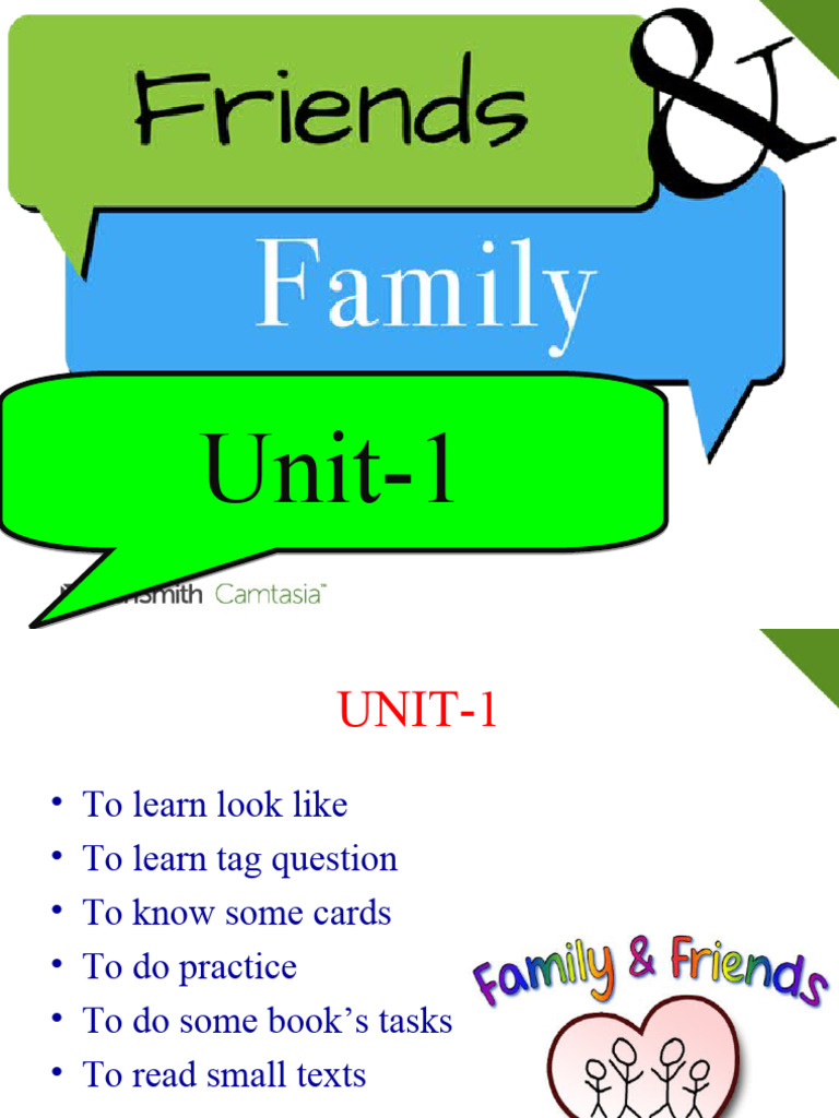 Family and Friends 8: Unit 1 Overview | PDF