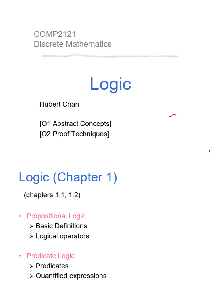 01 Logic | PDF | Logic | Proposition