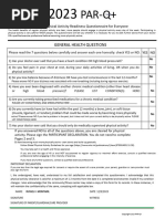 ParQ Plus 2024 PDF | PDF | Asthma | Diseases And Disorders