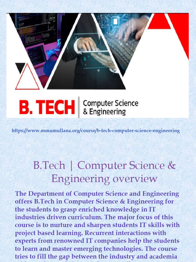 MM B.tech Computer Science & Engineering | PDF | Engineering | Science