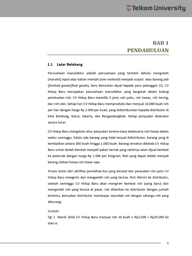 Mengelola Retur Penjualan Roti | PDF | Pengelolaan Keuangan & Uang