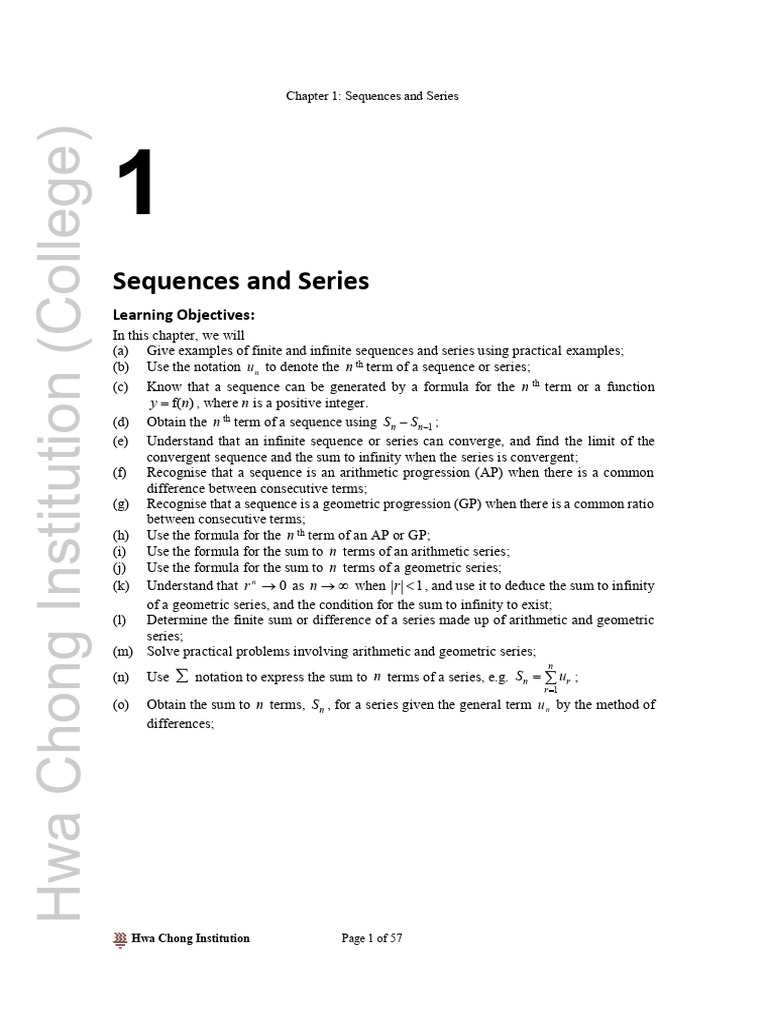 Sequences and Series 2 | PDF | Sequence | Summation