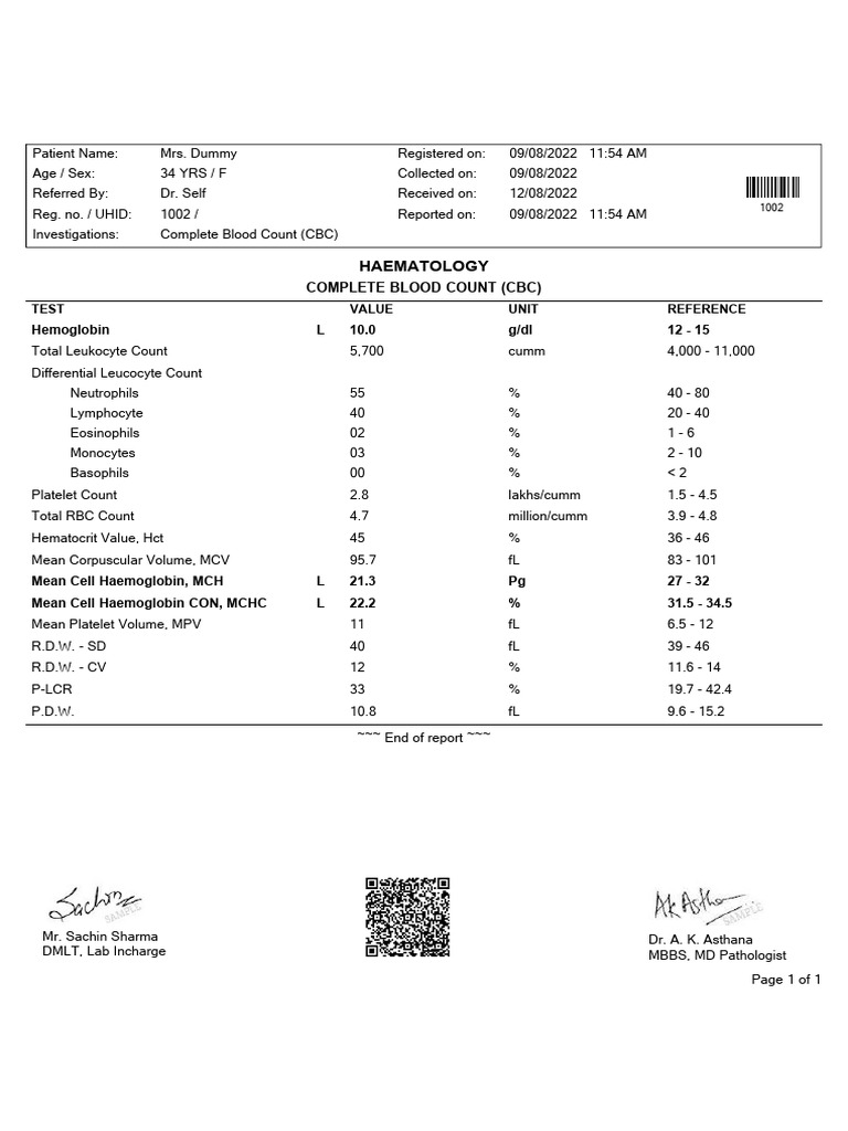 CBC (Complete Blood Count) | PDF | White Blood Cell | Immune System