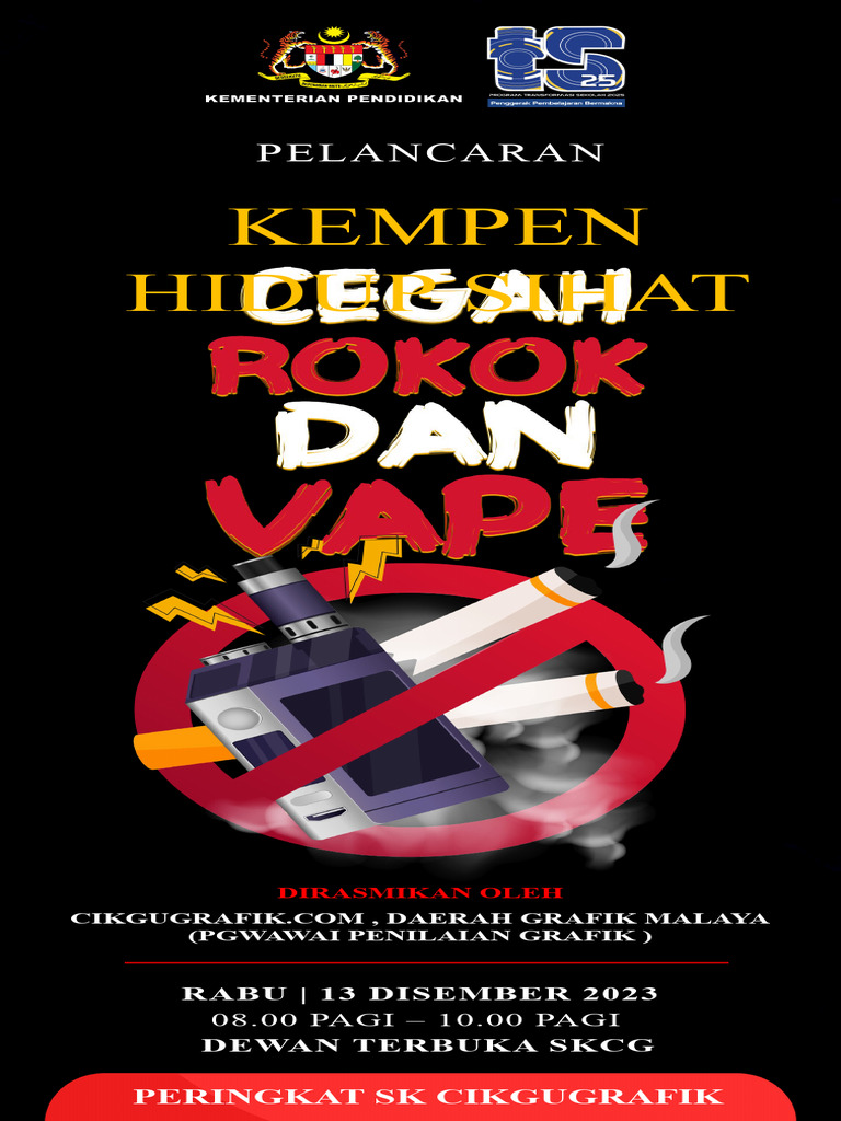 DESIGN BANTING KEMPEN HIDUP SIHAT , CEGAH ROKOK DAN VAPE [CIKGUGRAFIK] | PDF