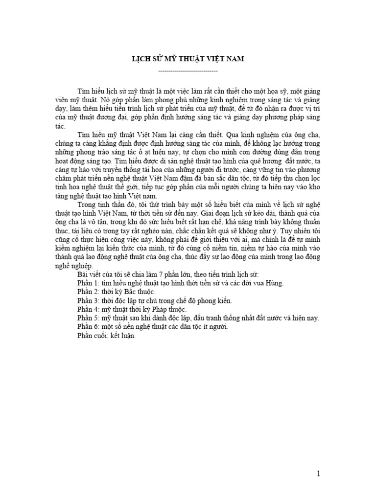 Lich Su My Thuat Viet Nam | PDF
