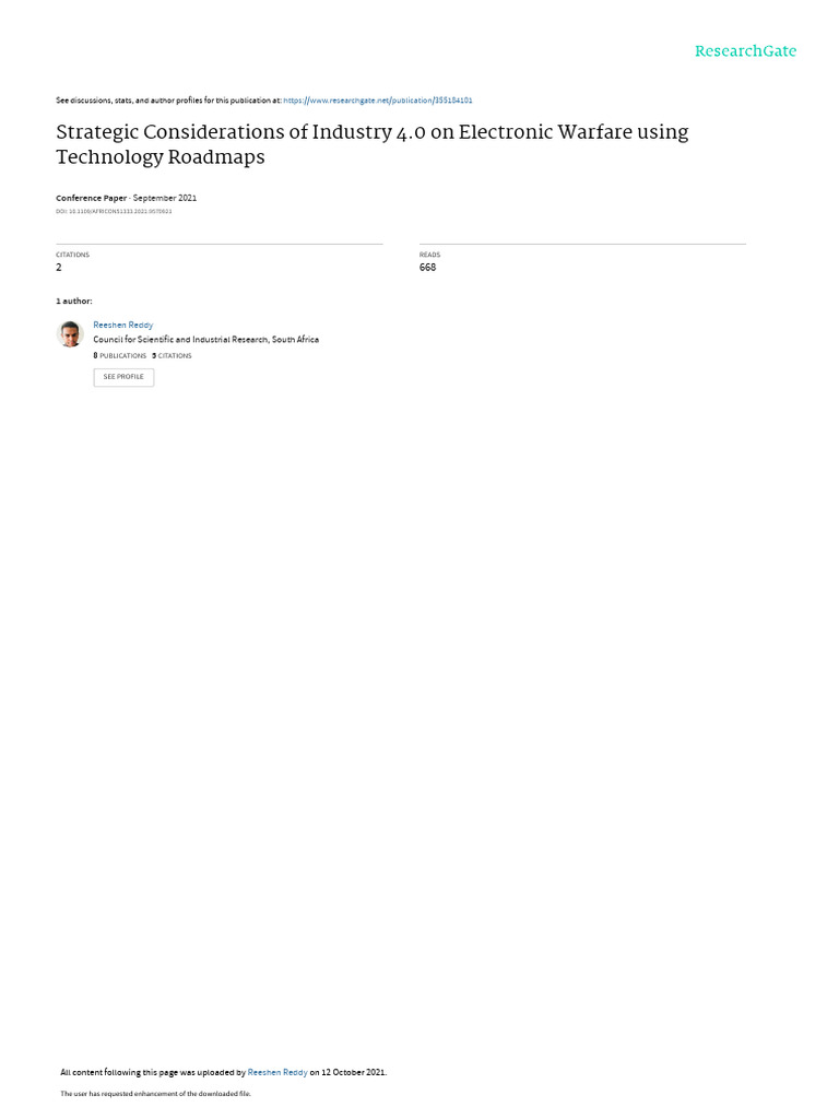 Strategic Considerations of Industry 4.0 On Electronic Warfare Using ...